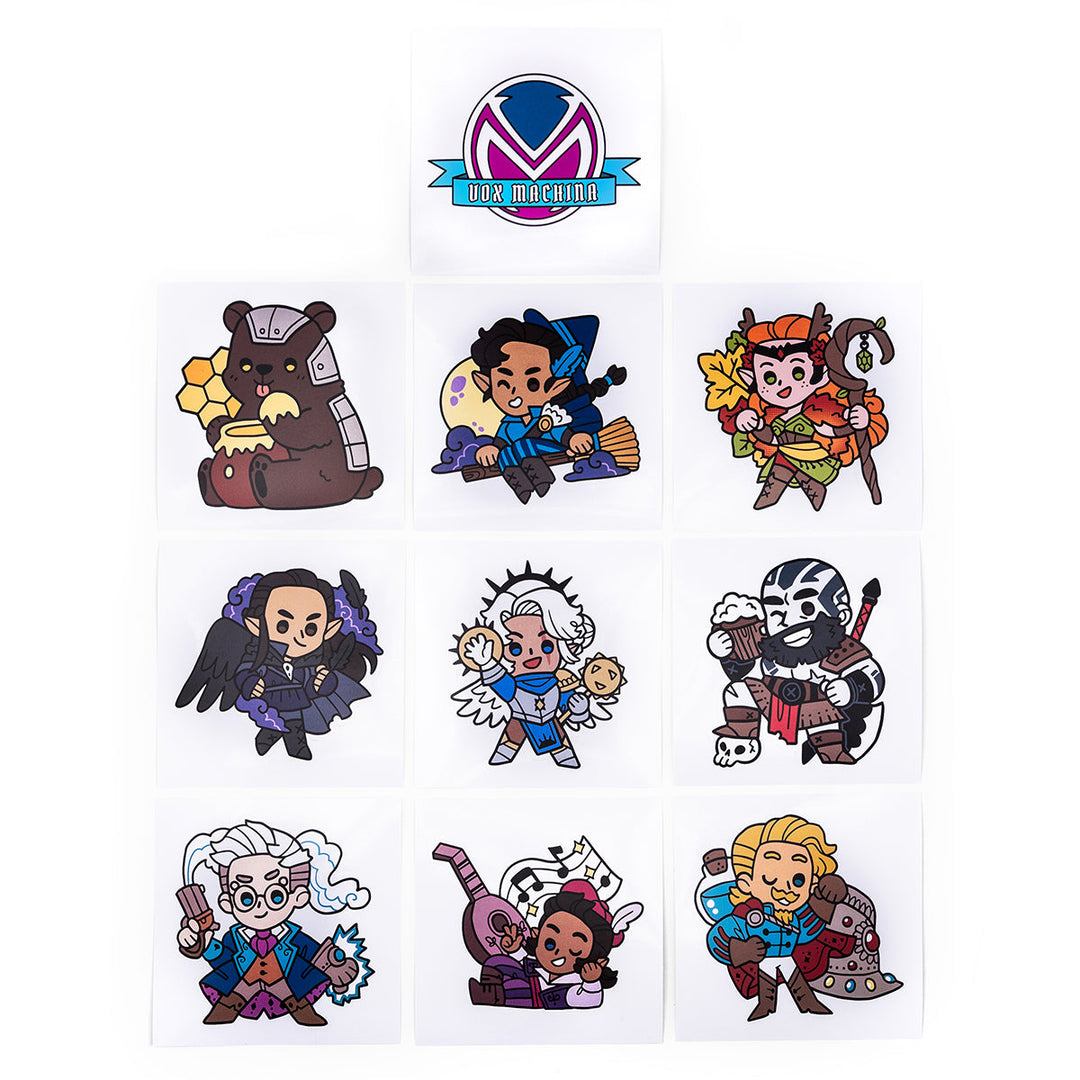 Vox Machina Chibi Vinyl Decals Set 10-Pack – Critical Role Shop - Canada